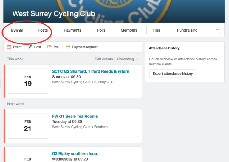How to use Spond - West Surrey Cycling Club